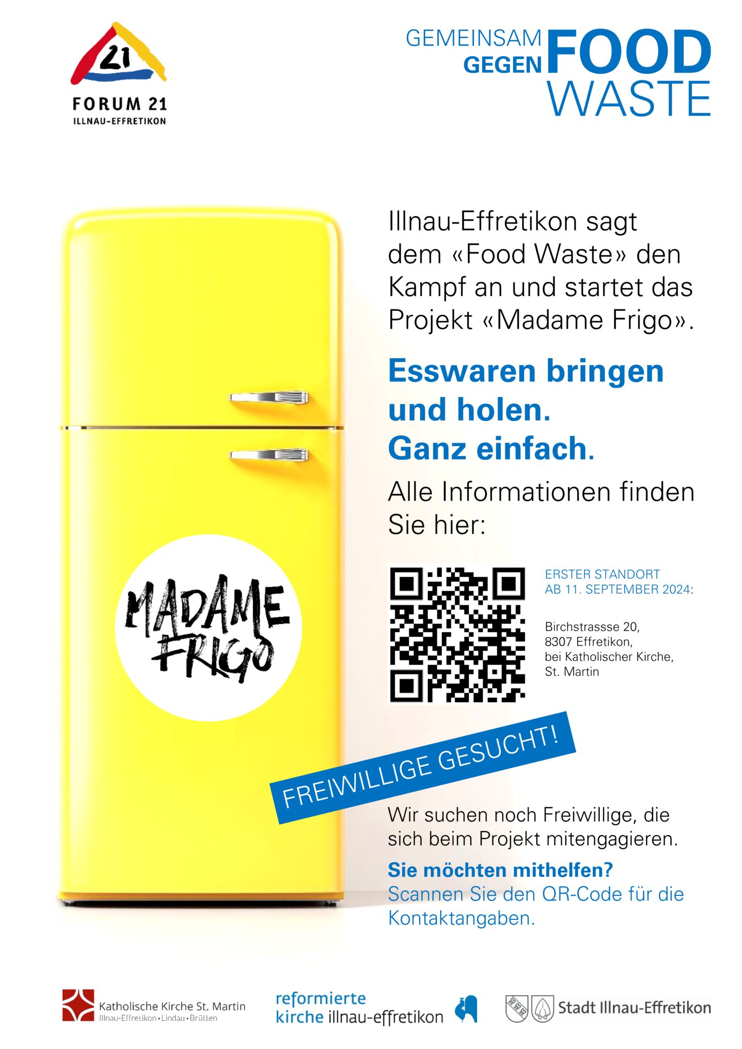Gemeinsam gegen «Food Waste» - «Madame Frigo»-Kühlschrank in Illnau-Effretikon - Forum 21 Illnau ...